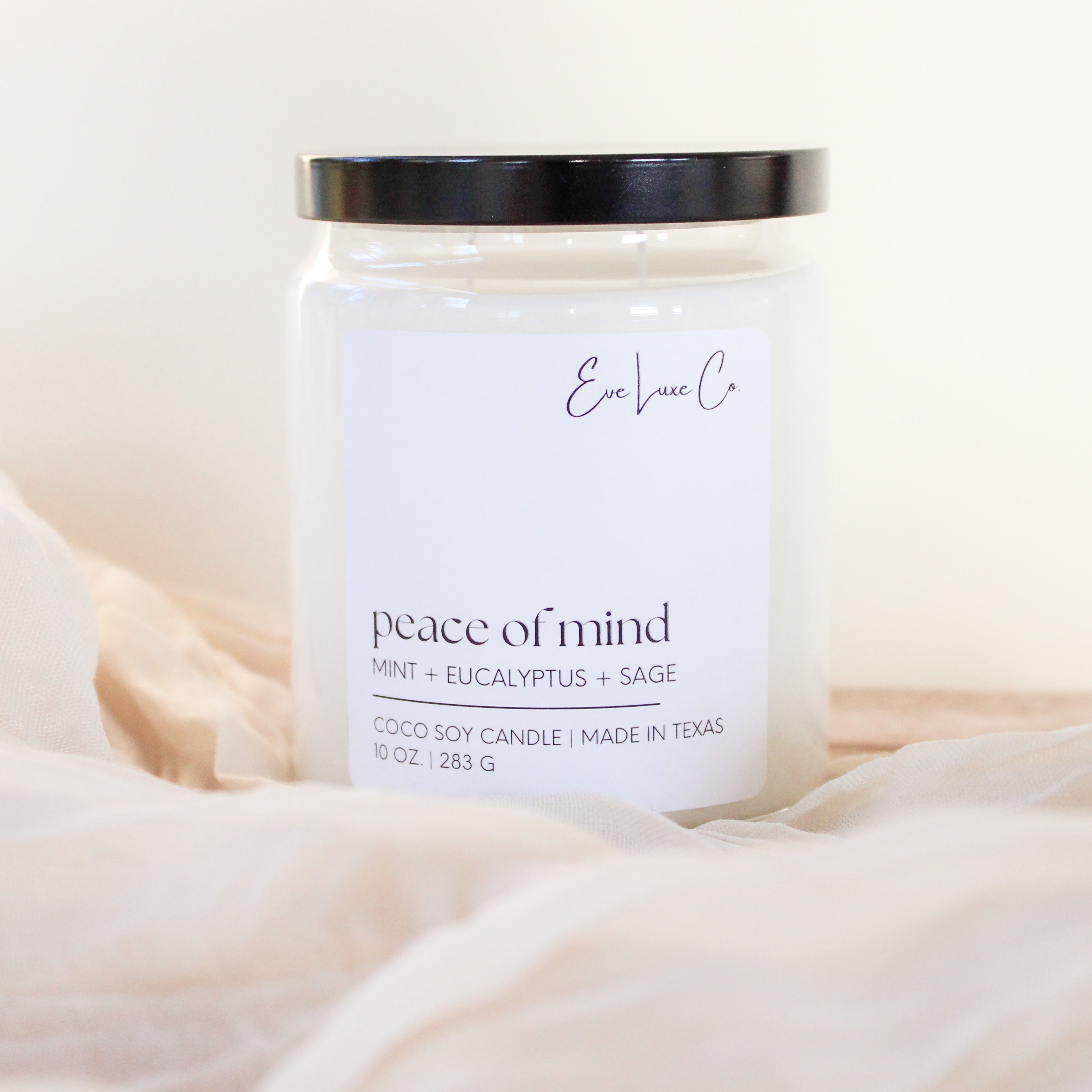 peace of mind candle | mint + eucalyptus + sage – Eve Luxe Co.